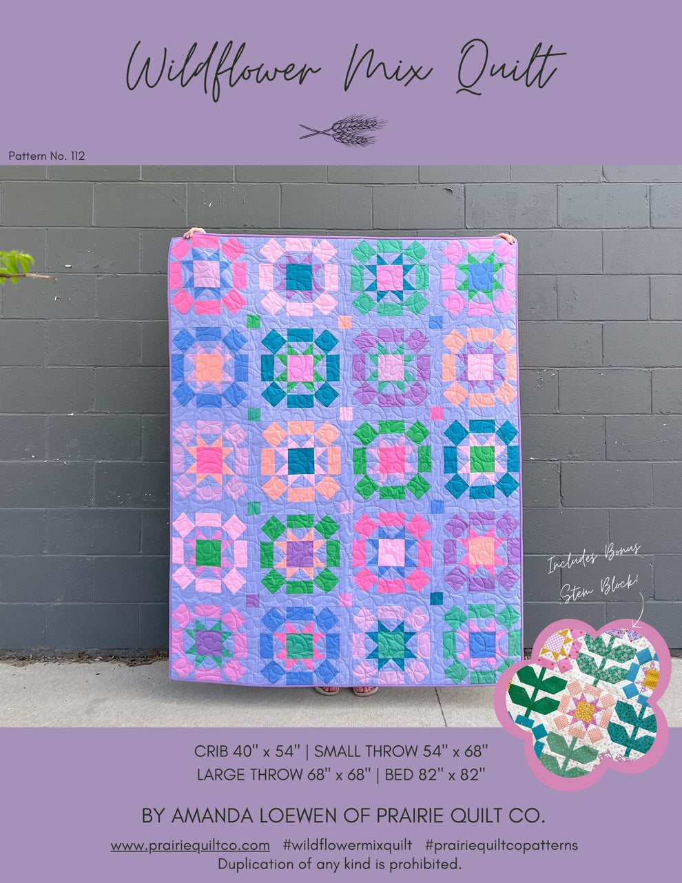 Wildflower Mix Quilt Pattern - PDF – Prairie Quilt Co.
