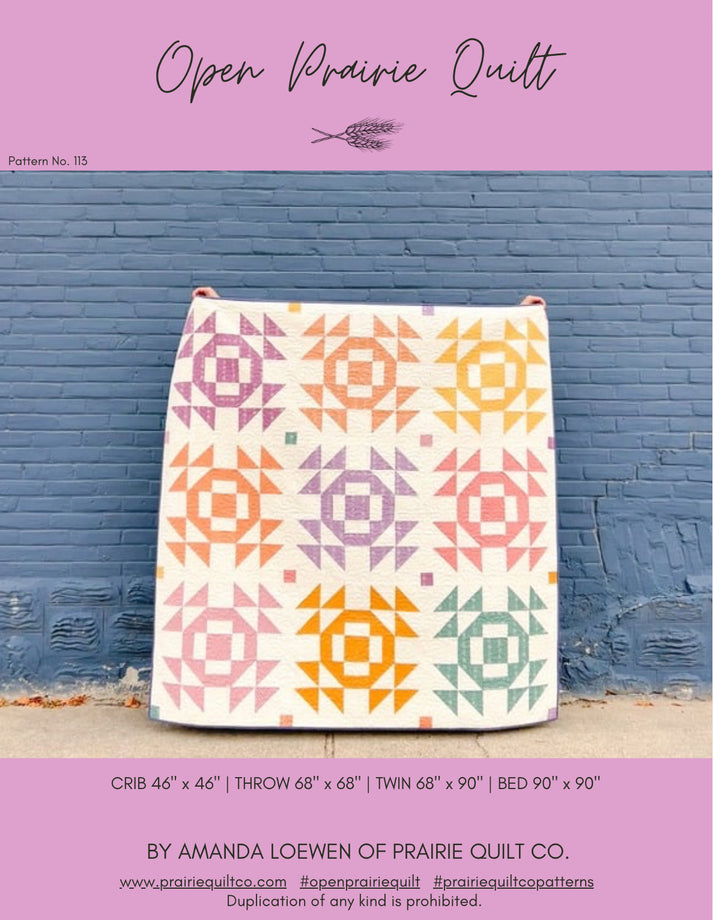 Open Prairie Quilt Pattern - PDF – Prairie Quilt Co.
