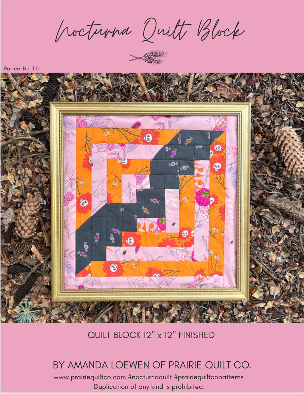 Nocturna Quilt Block PDF Pattern – Prairie Quilt Co.