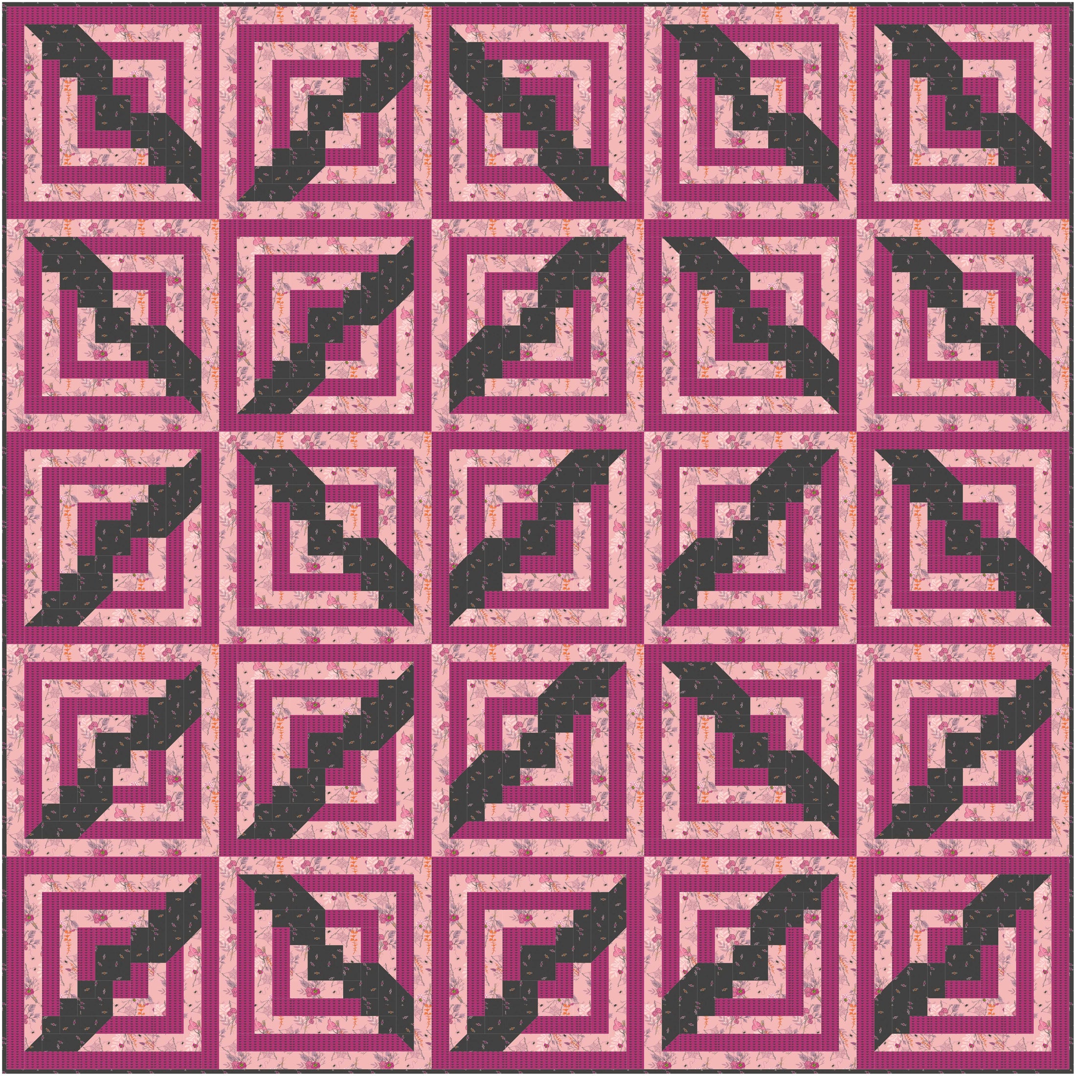 Nocturna Quilt Block PDF Pattern – Prairie Quilt Co.